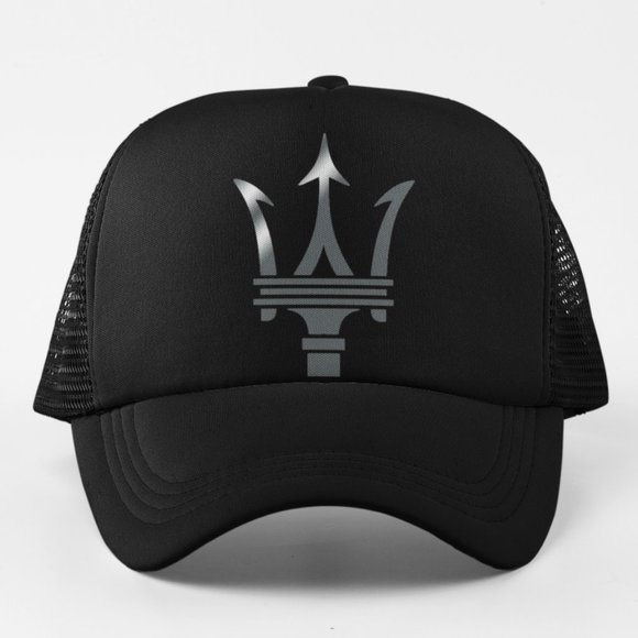 Accessories | New Maserati Car Silver Trident Logo Foam Trucker Mesh ...